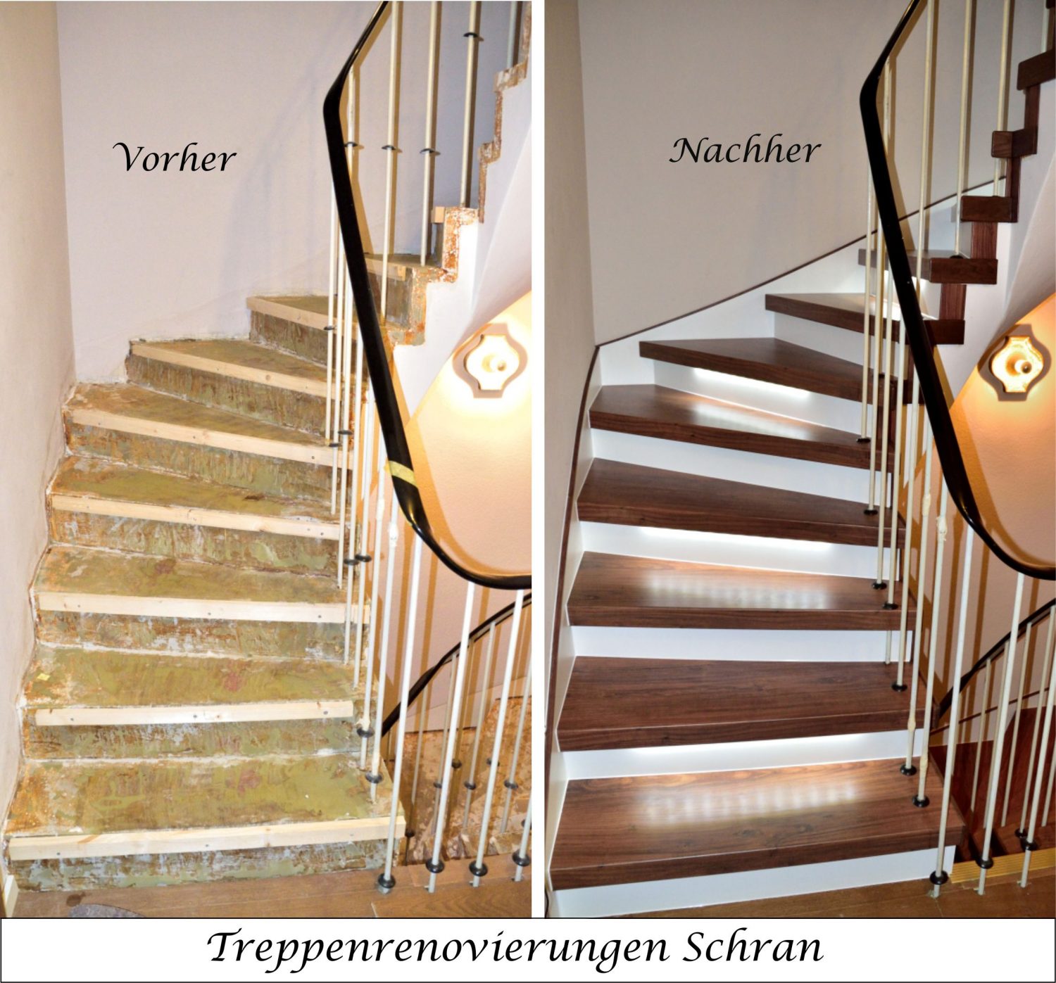 Treppengelnder Verkleiden Vorhernachher